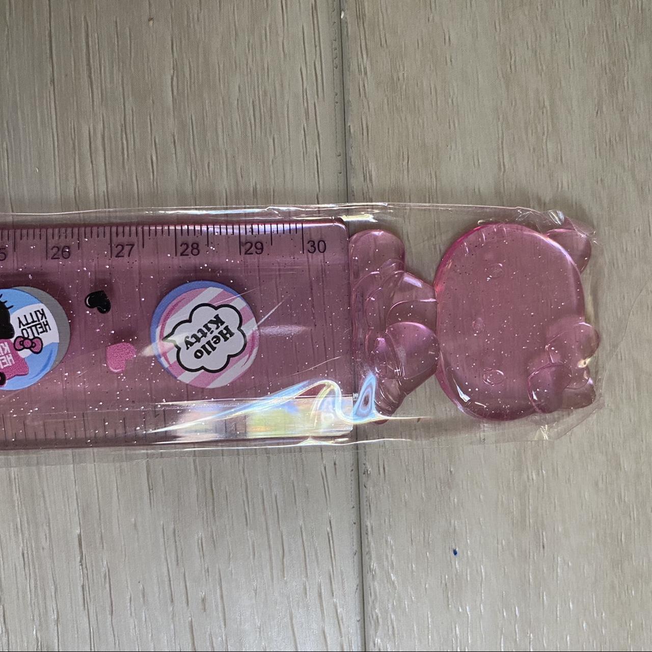 hello kitty ruler 💖pink sparkly hello kitty tyler... - Depop