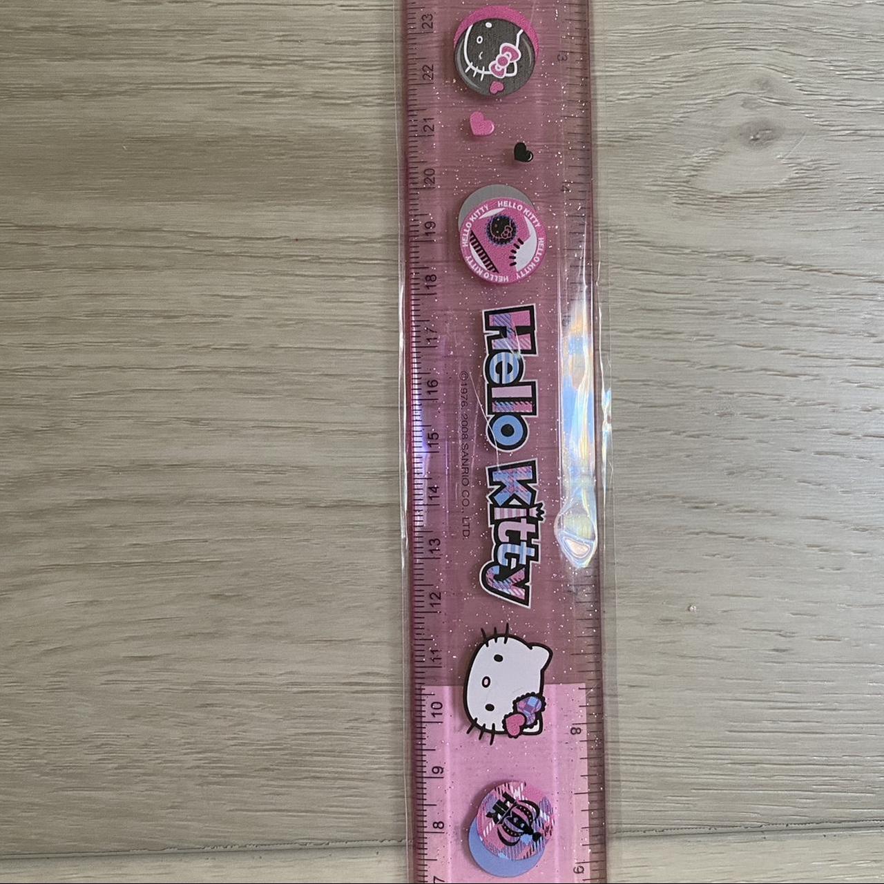 hello kitty ruler 💖pink sparkly hello kitty tyler... - Depop