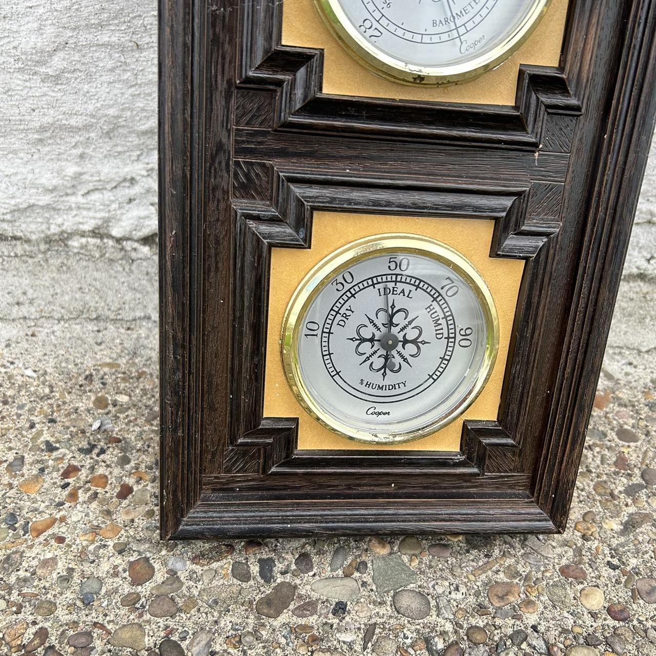 Vintage Thermometer •Vintage Weather Station Wall... - Depop