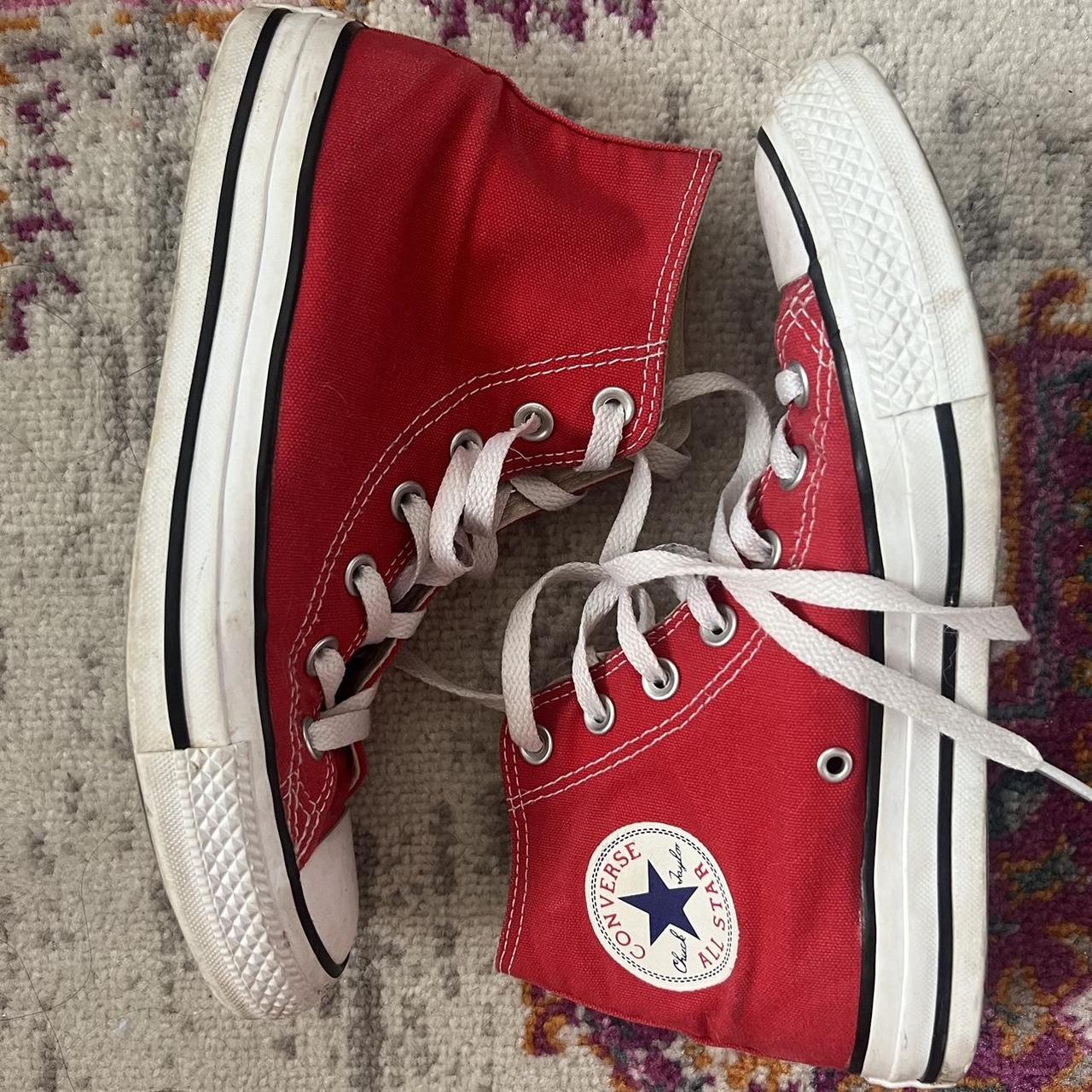 Red converse high tops Only worn a few times Men’s... - Depop