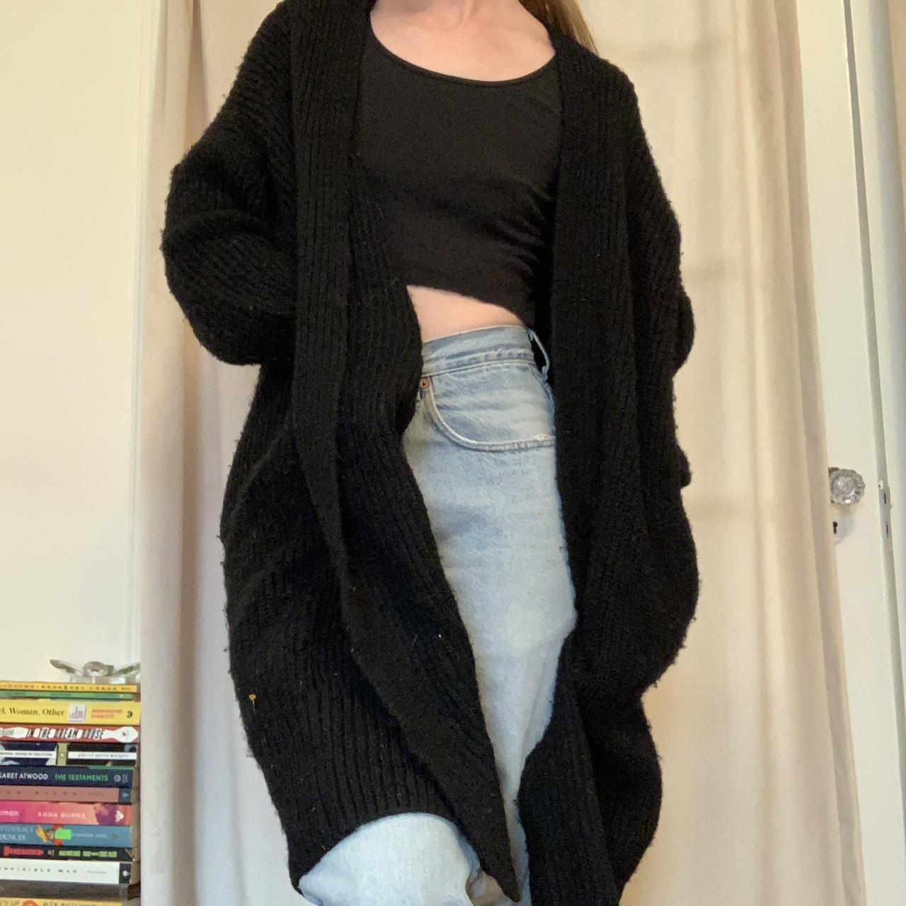 Black Topshop chunky, oversized cardigan. Some... - Depop