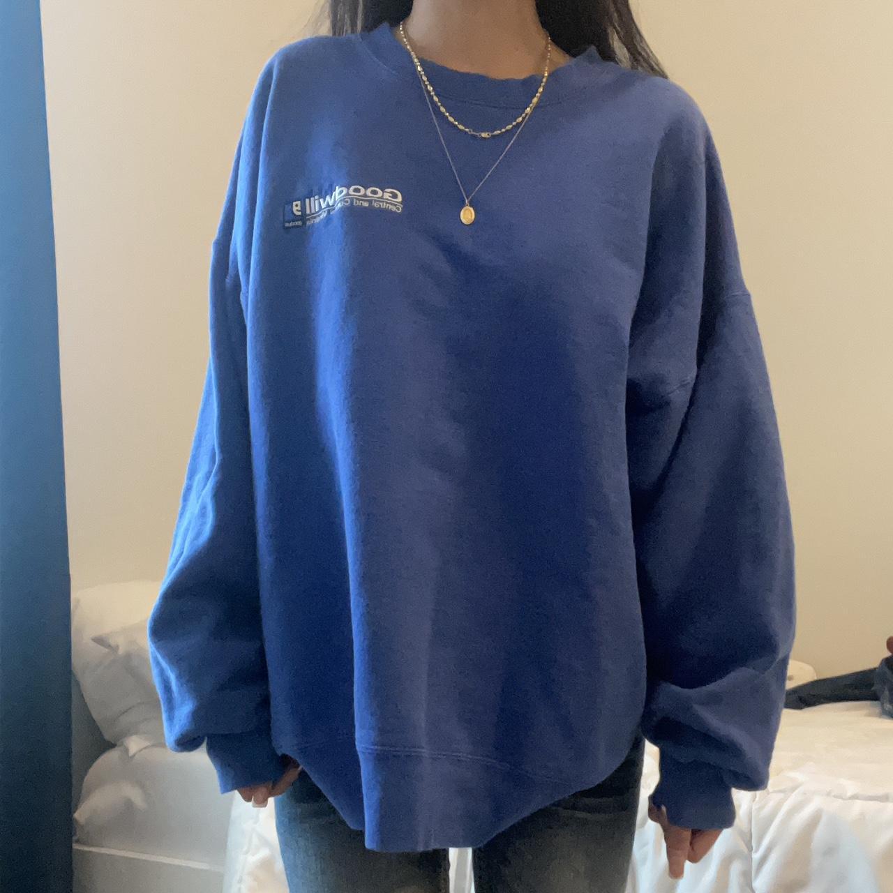 Goodwill Crewneck Sweatshirt small hole on the back... - Depop