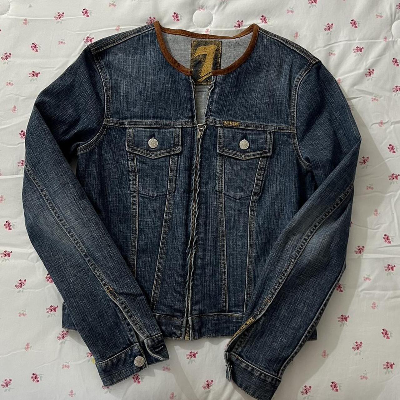 early 2000s denim jacket more fitted like a... - Depop