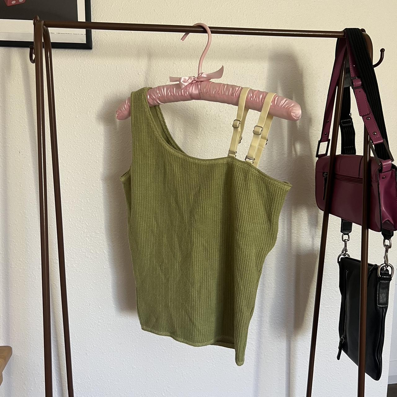 Vintage Y2k earthy fairy one shoulder tank Size xs... - Depop