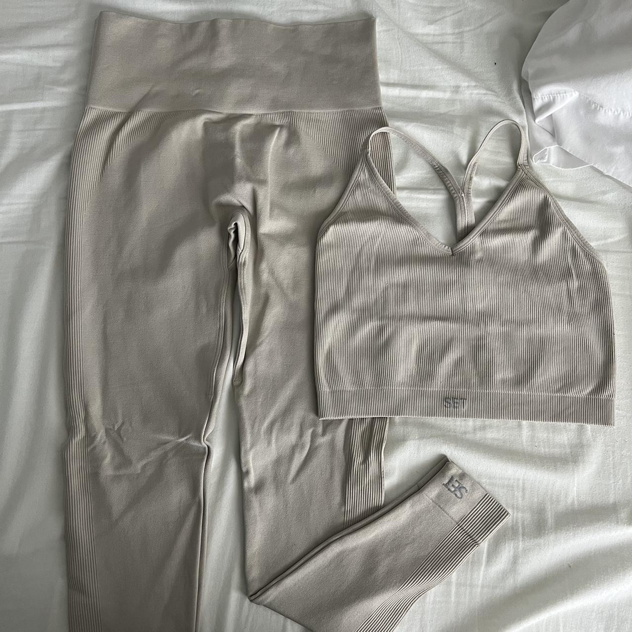 Set Active tan tank top and legging set #setactive... - Depop