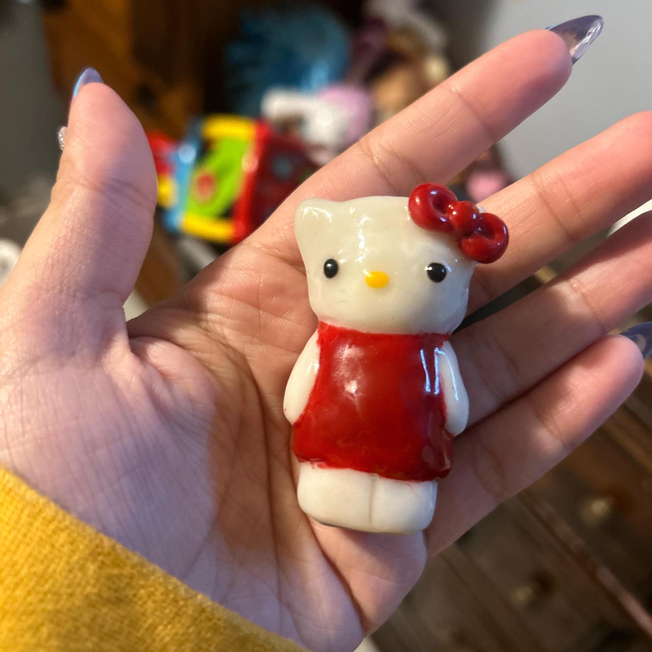 Hello Kitty clay figure #kawaii #special #battery - Depop
