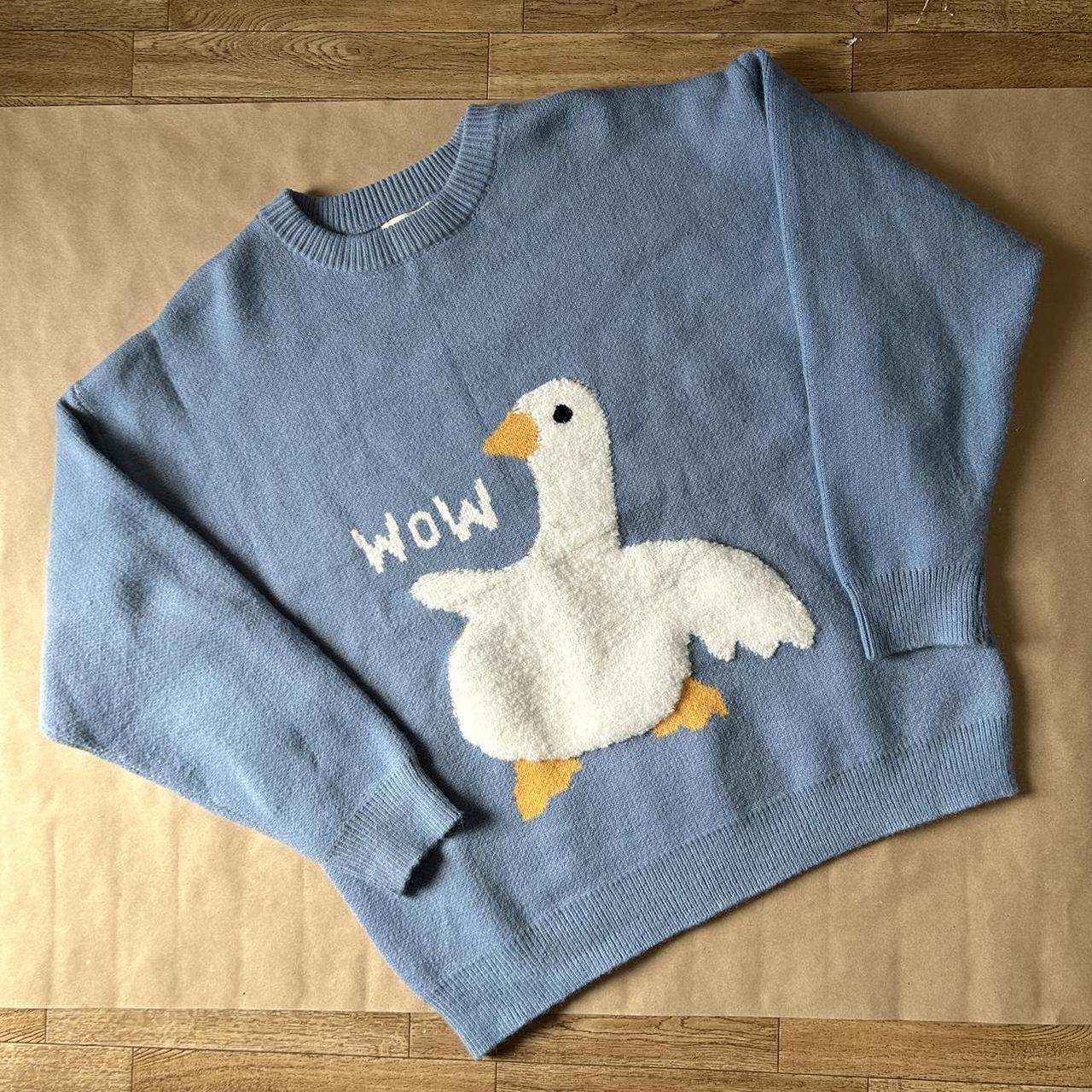 Blue Wow Goose Aelfric Eden sweater. Only worn once... - Depop