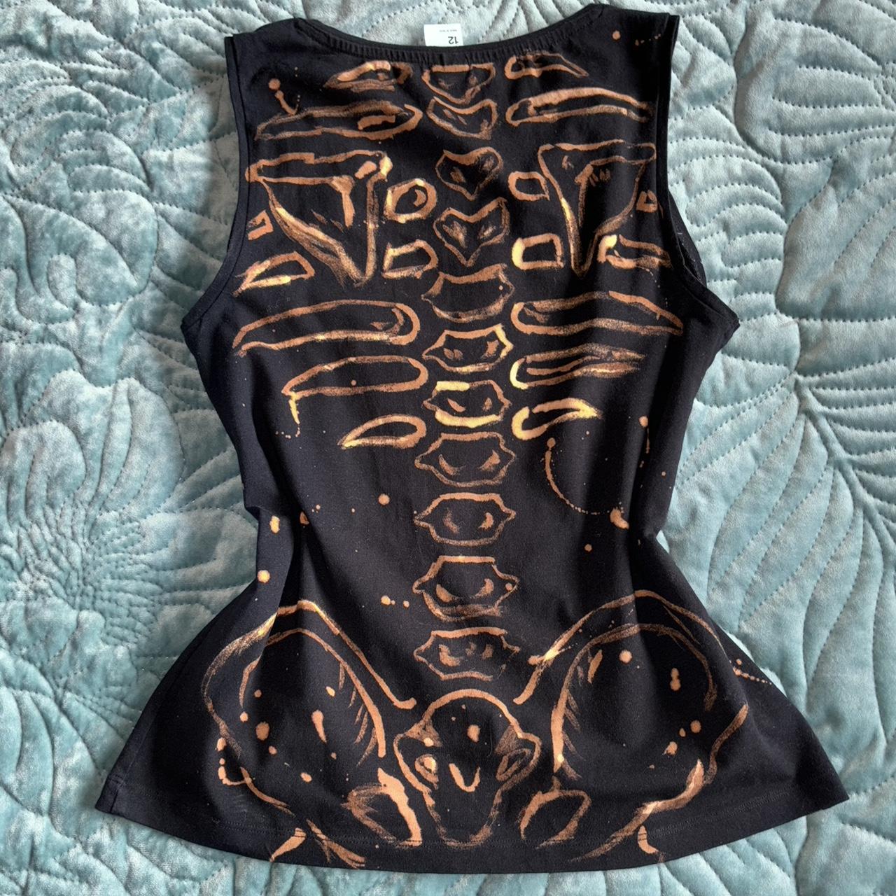 👻Bleached skeletal system front AND back... | Depop