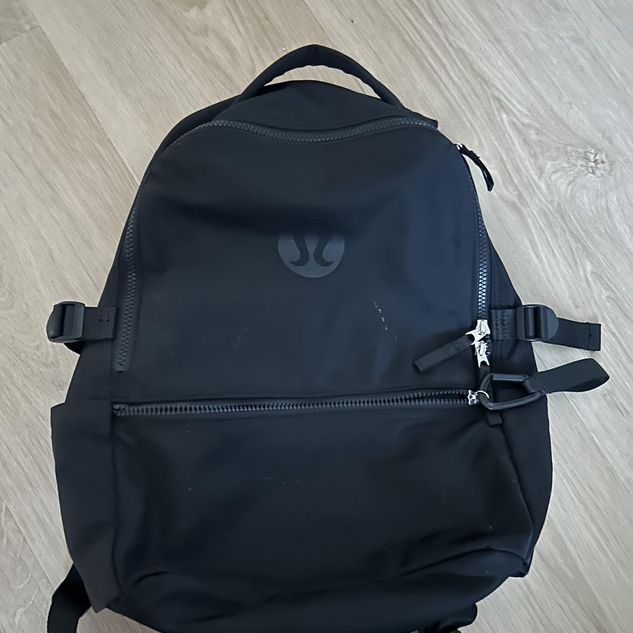 Black lululemon backpack, used. One zipper does not... - Depop