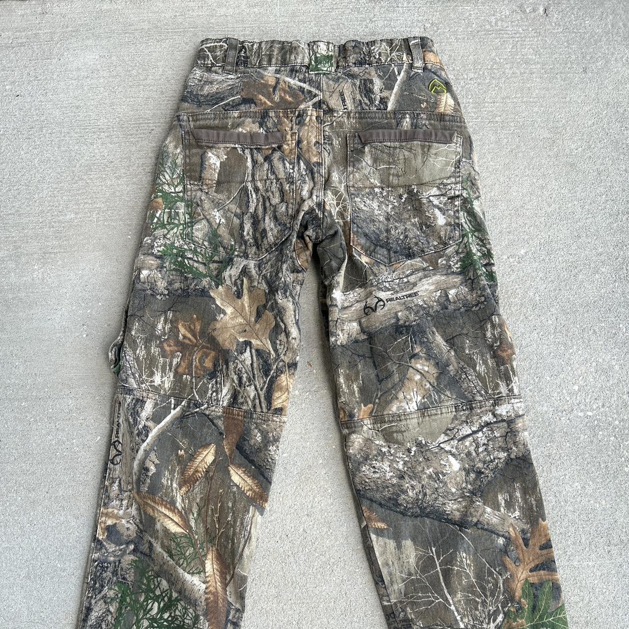 Real tree wood camo pants Size M kids Measurements... - Depop