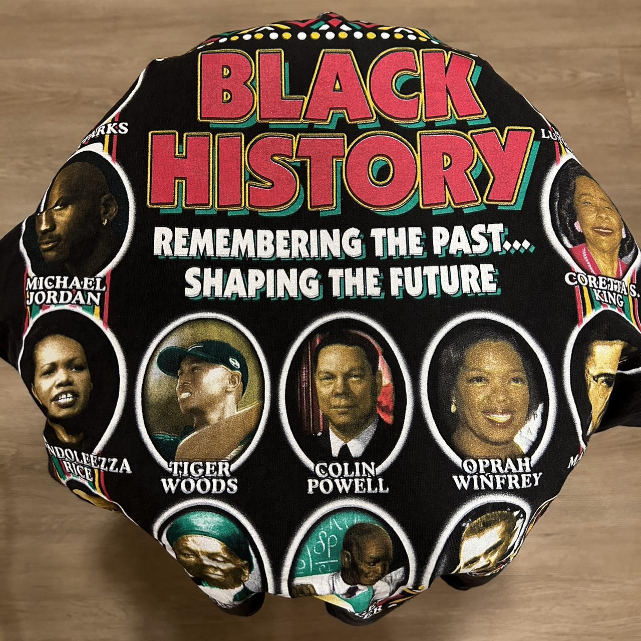 Vintage 90s Black History Month Rap Tee Black Size L... - Depop