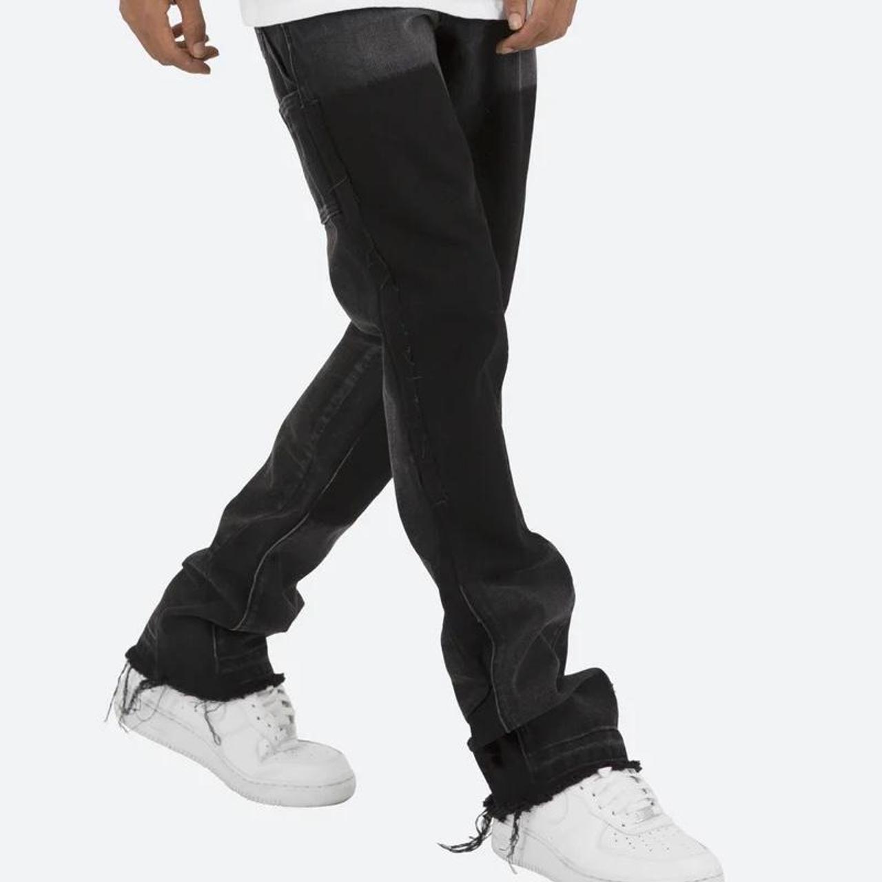 Mnml - Work Flare Denim - Black Flared Denim Jeans,... - Depop