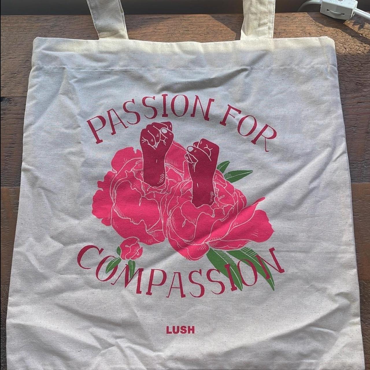 Lush limited edition cotton tote bag. Says “Passion... - Depop