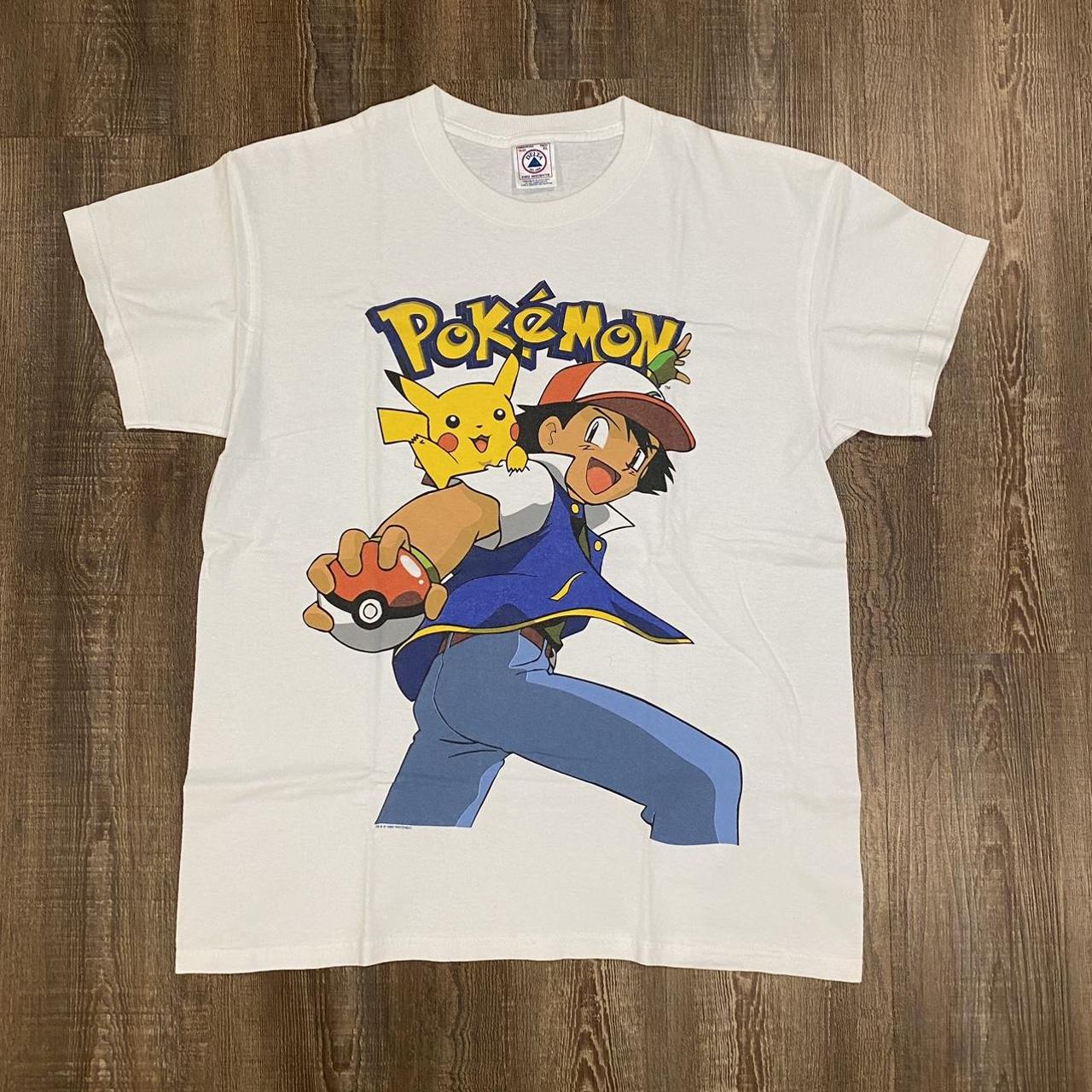 1999 VINTAGE POKÉMON NINTENDO TEE SHIRT ASH &... - Depop