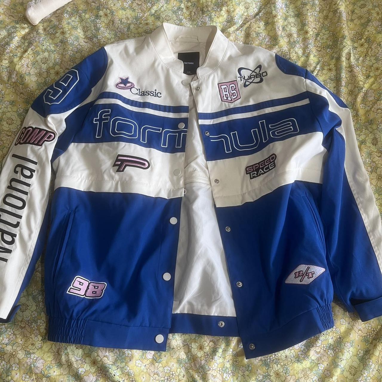 racing jacket brand: factorie only worn twice in... - Depop