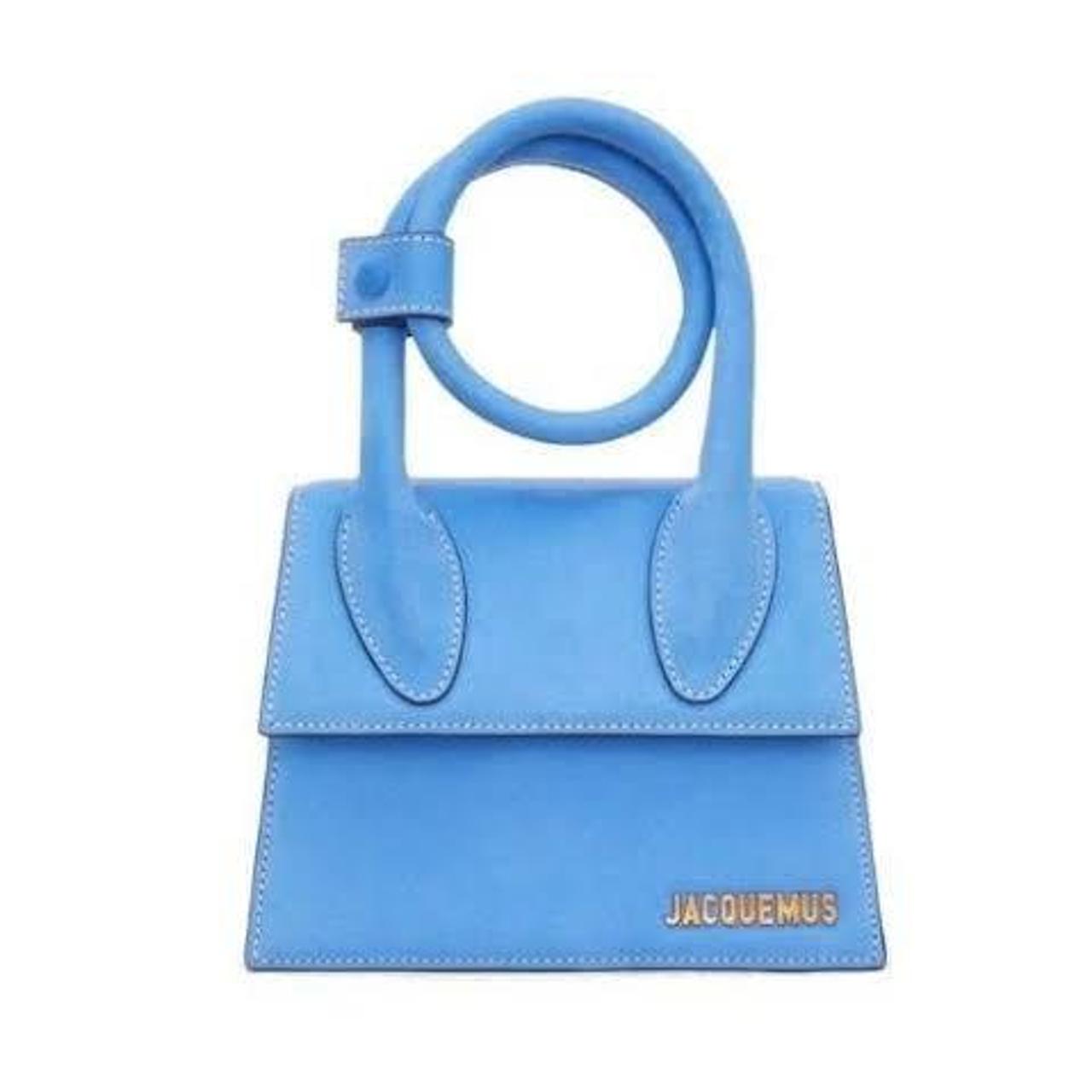 Jacquemus Le Chiquito Noued in Blue Suede In Good... - Depop