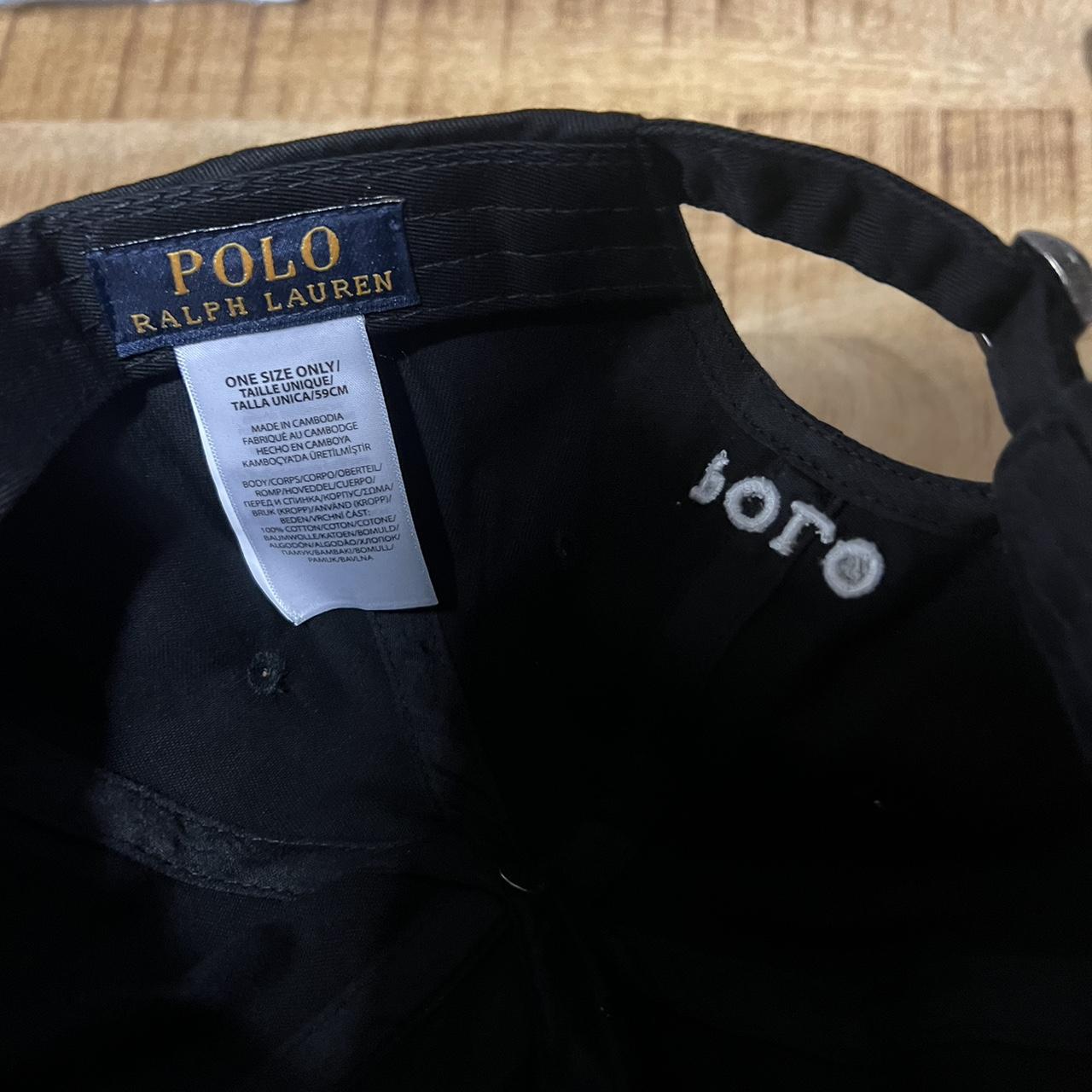 Black Polo Cap - Depop