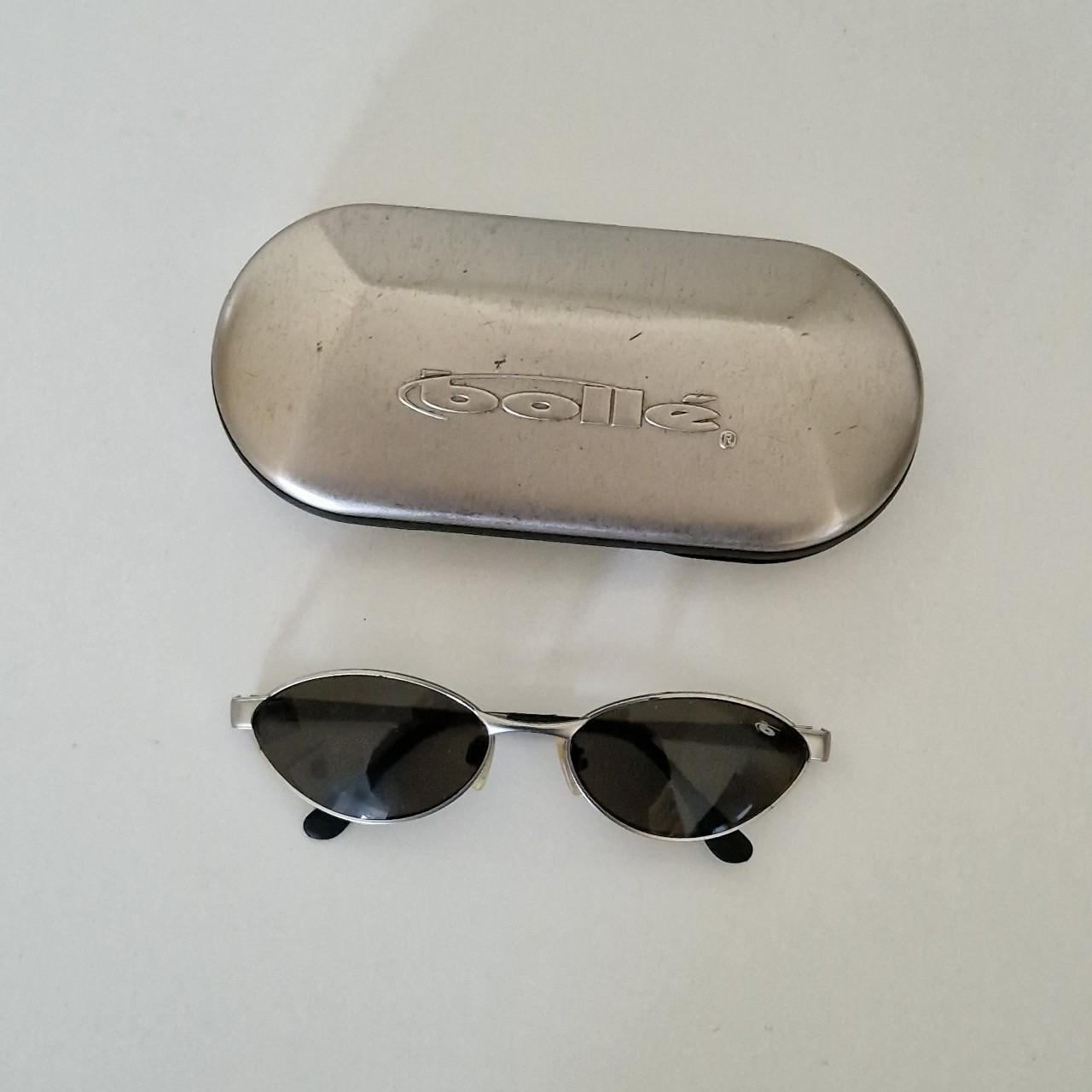 Bolle 90s Metal Frame Sunglasses - Silver - Depop