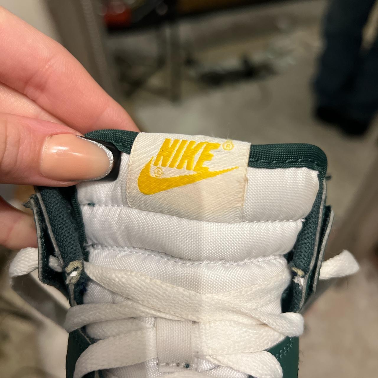 dark green nike dunks size 3.5 too small for me now,... - Depop