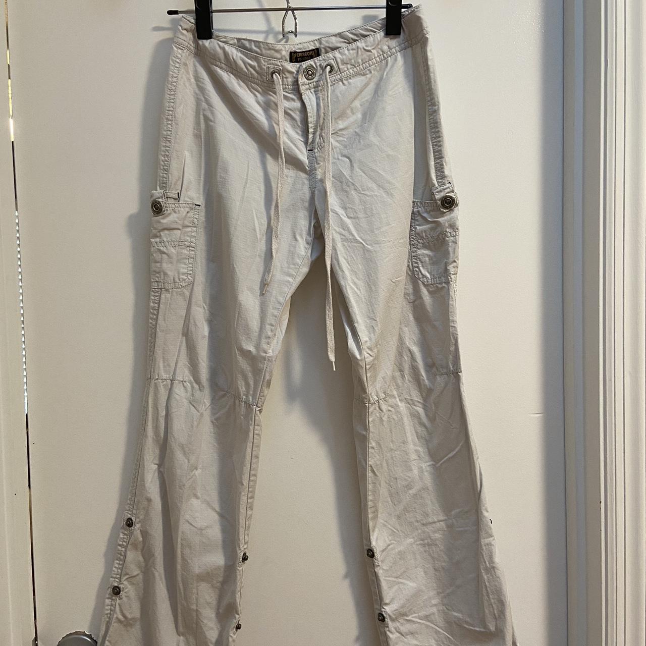 Cream cargo pants #parachute #cargo - Depop