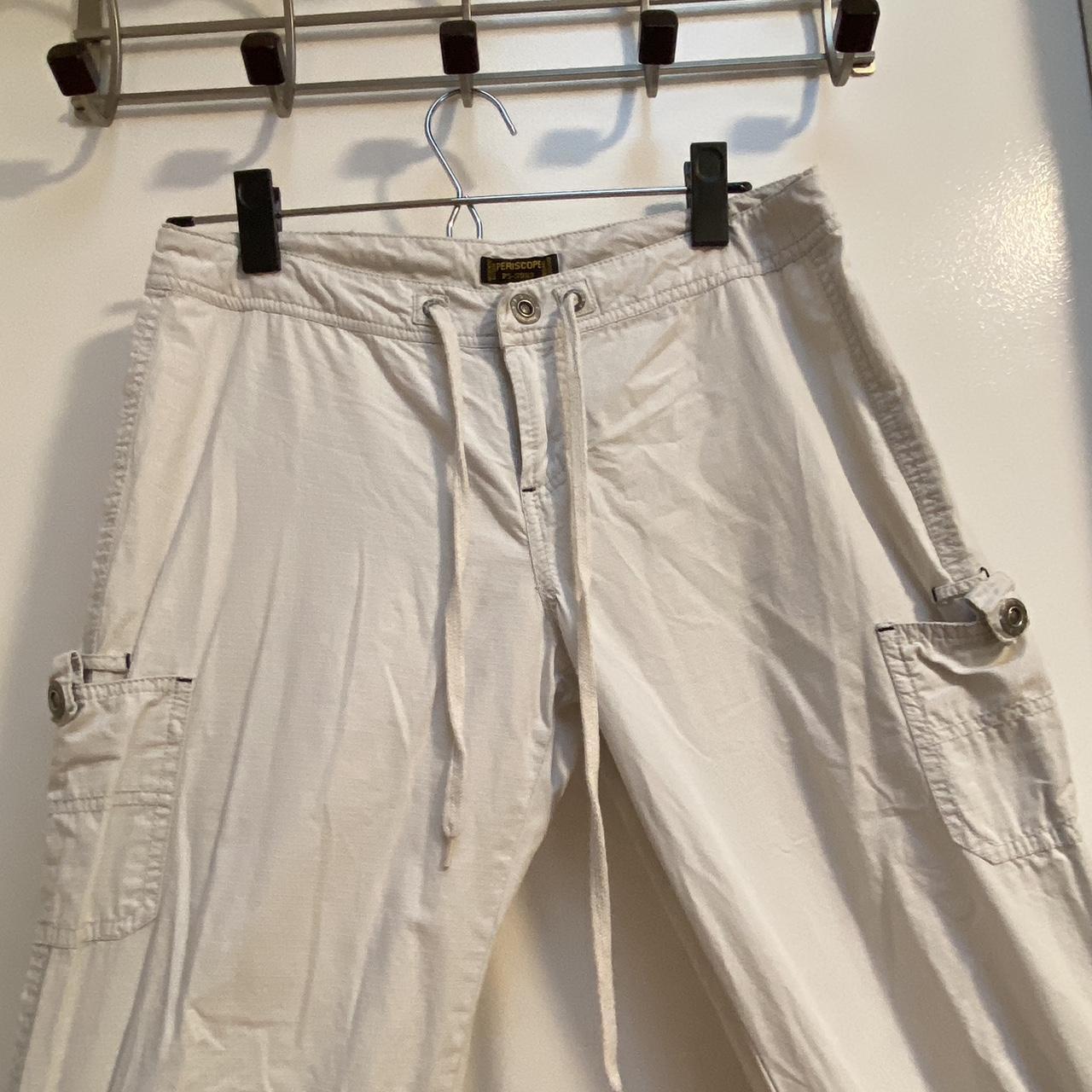 Cream cargo pants #parachute #cargo - Depop