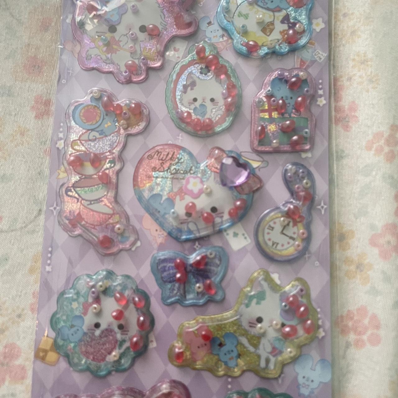 Japanese puffy stickers. These stickers are filled... - Depop