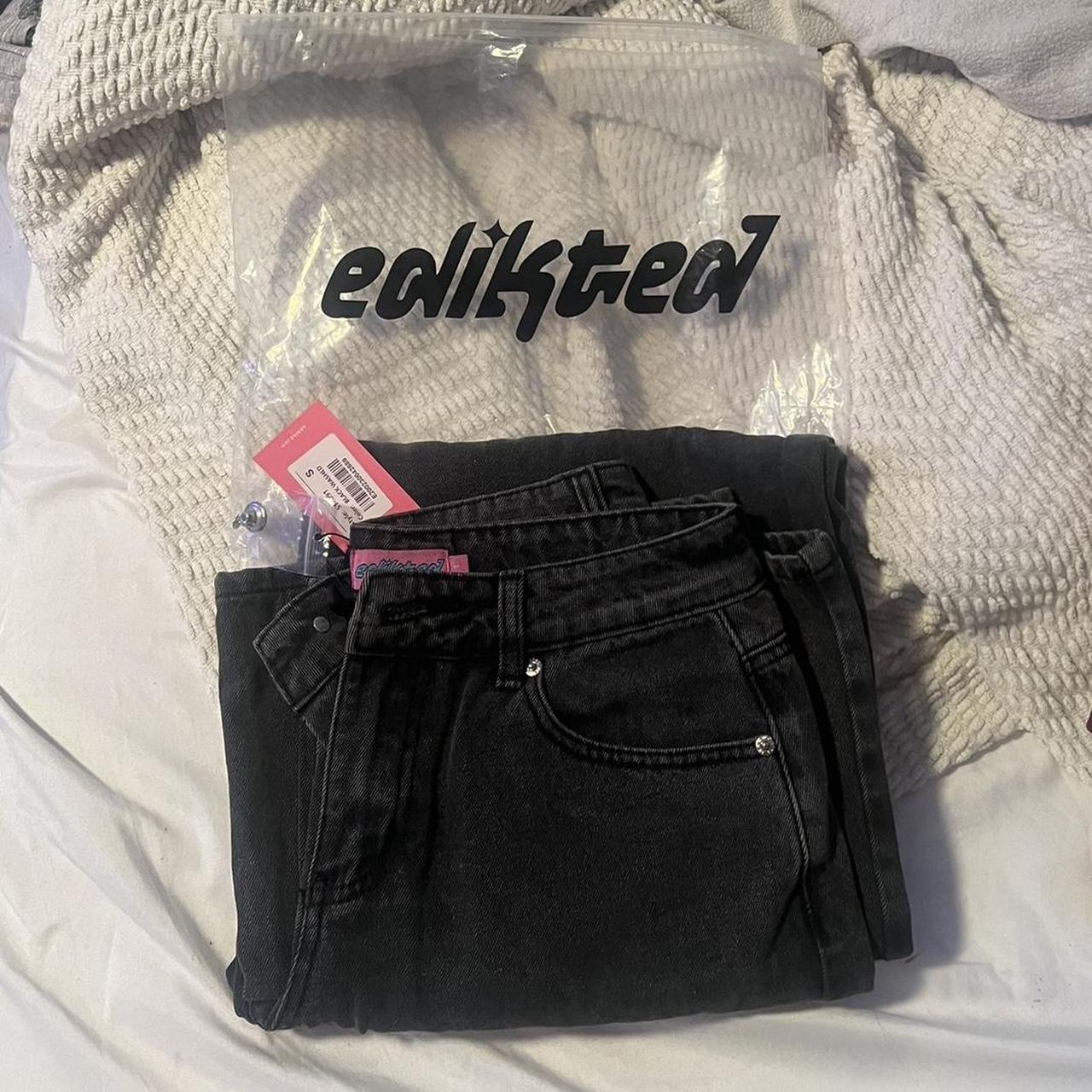 Edikted Raeylnn Low Rise Jeans🩶🪩 Dark wash jeans... - Depop