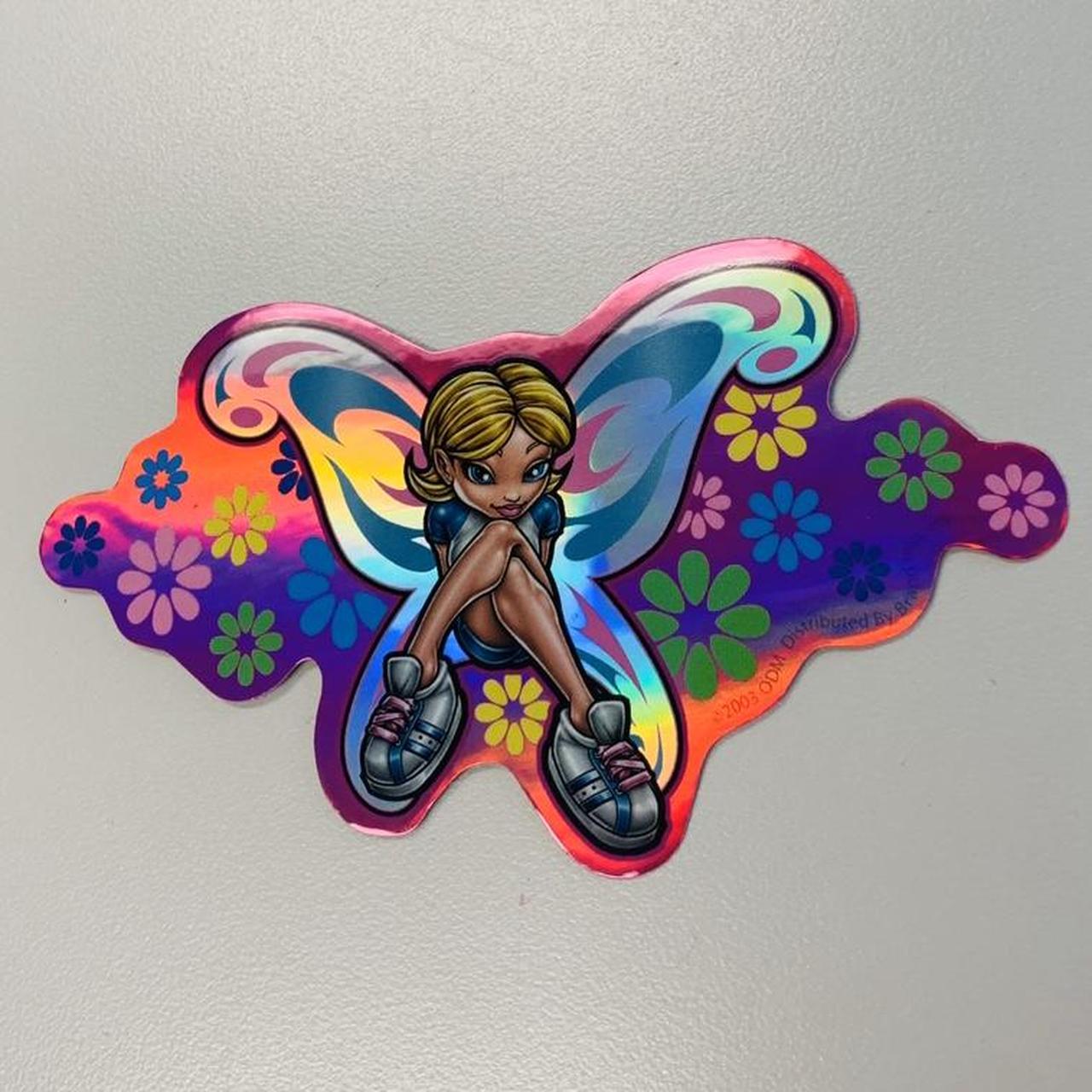 Y2k Groovy fairy vending machine sticker Rainbow... - Depop