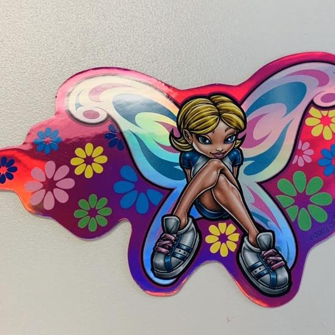 Y2k Groovy fairy vending machine sticker Rainbow... - Depop