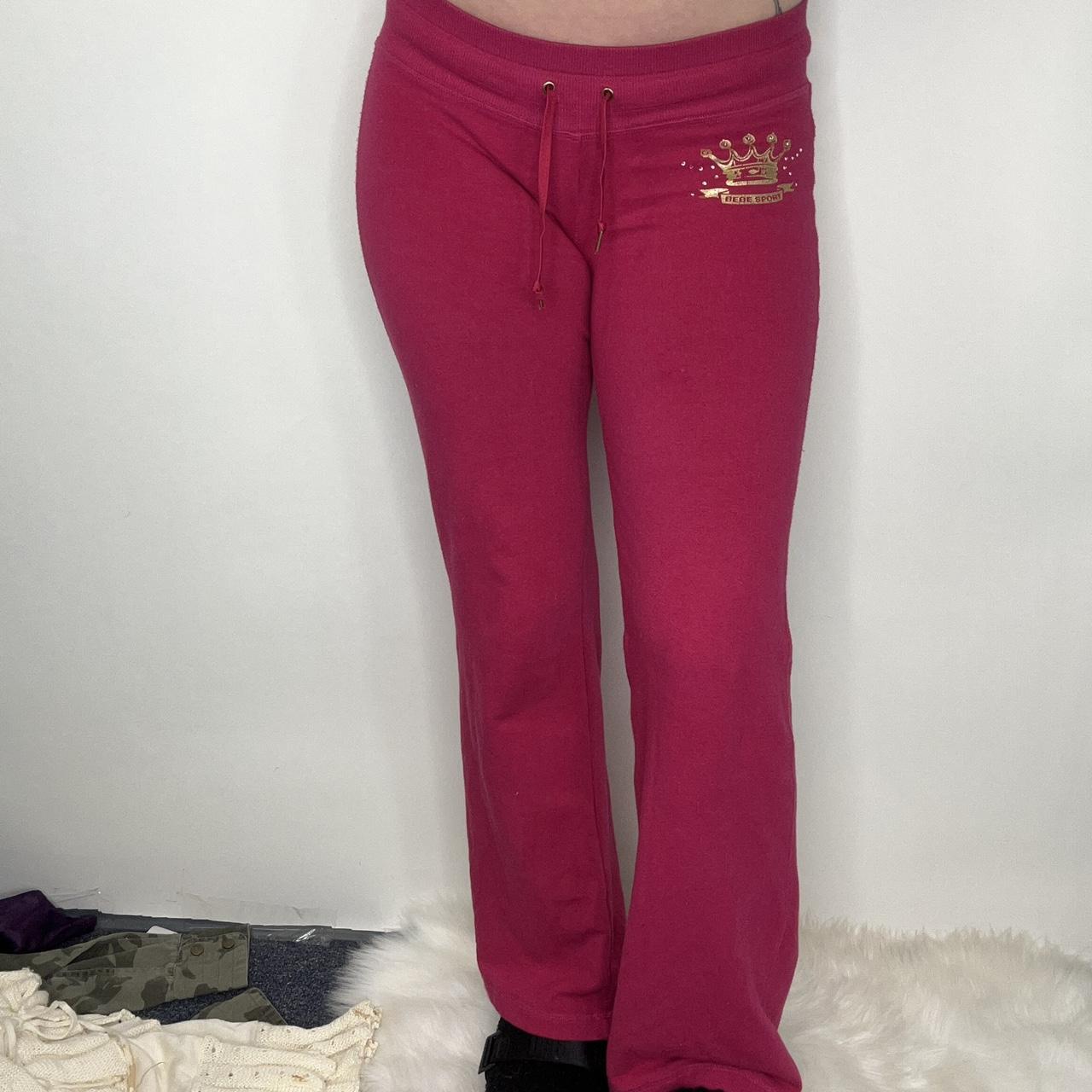 Y2k Bebe tracksuit Love & Bebe butt logo Hot pink... - Depop