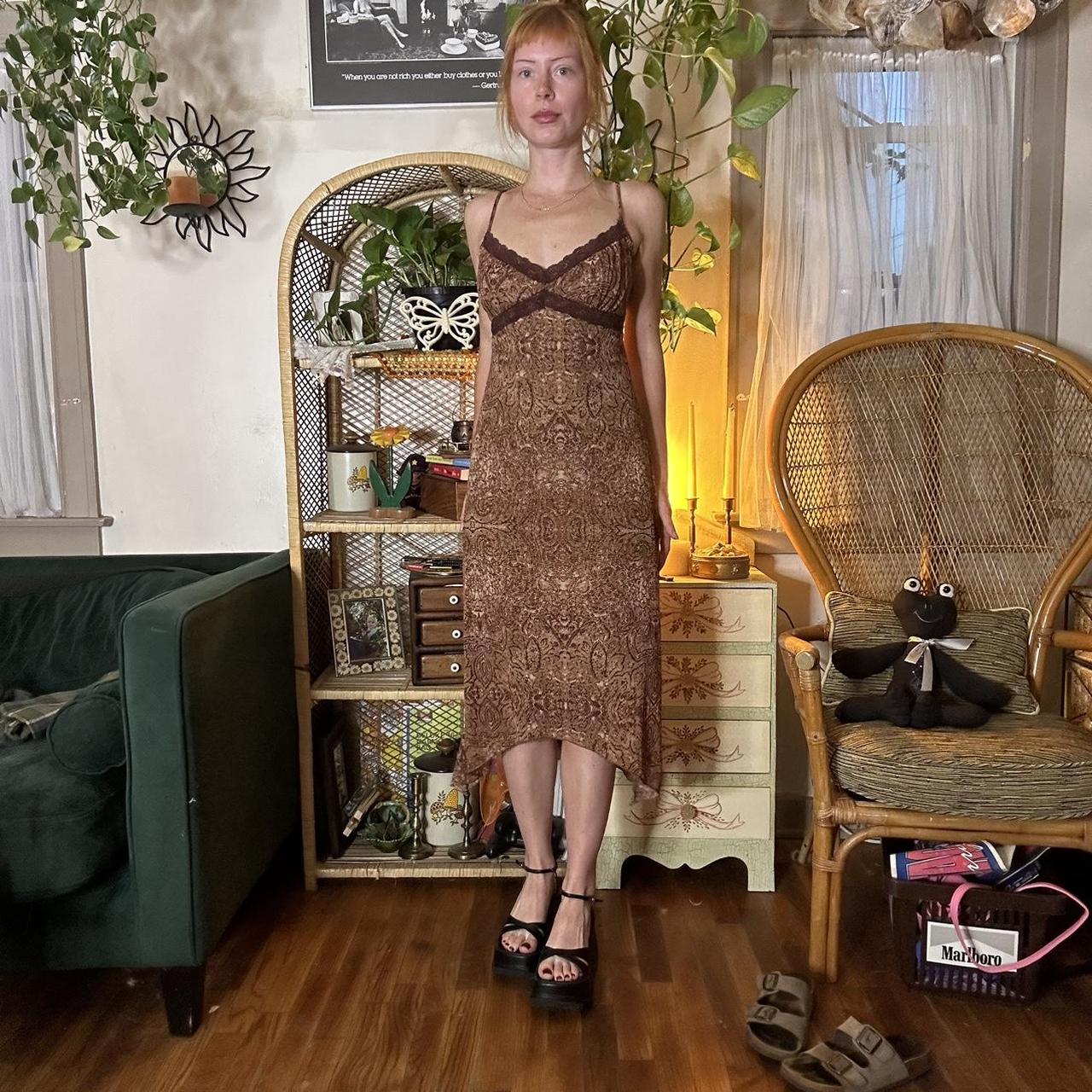 Vintage 2000’s Whimsy grunge mesh dress Pretty... - Depop