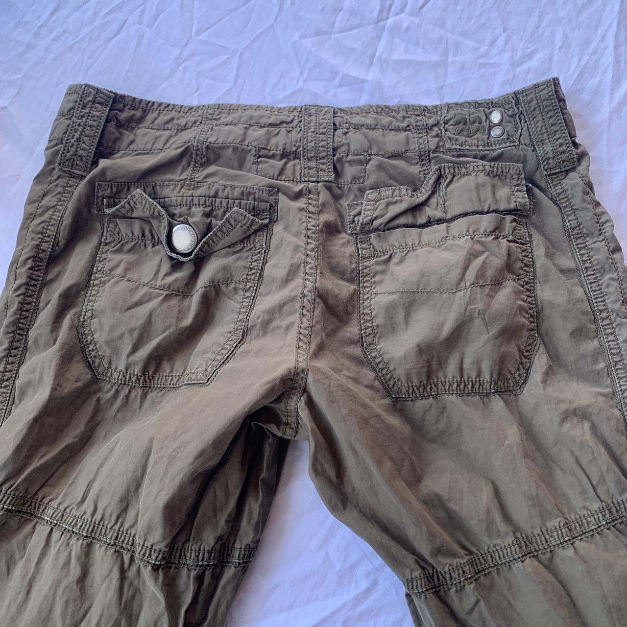 brand: twill twenty two size: 28 y2k 2000s brown... - Depop