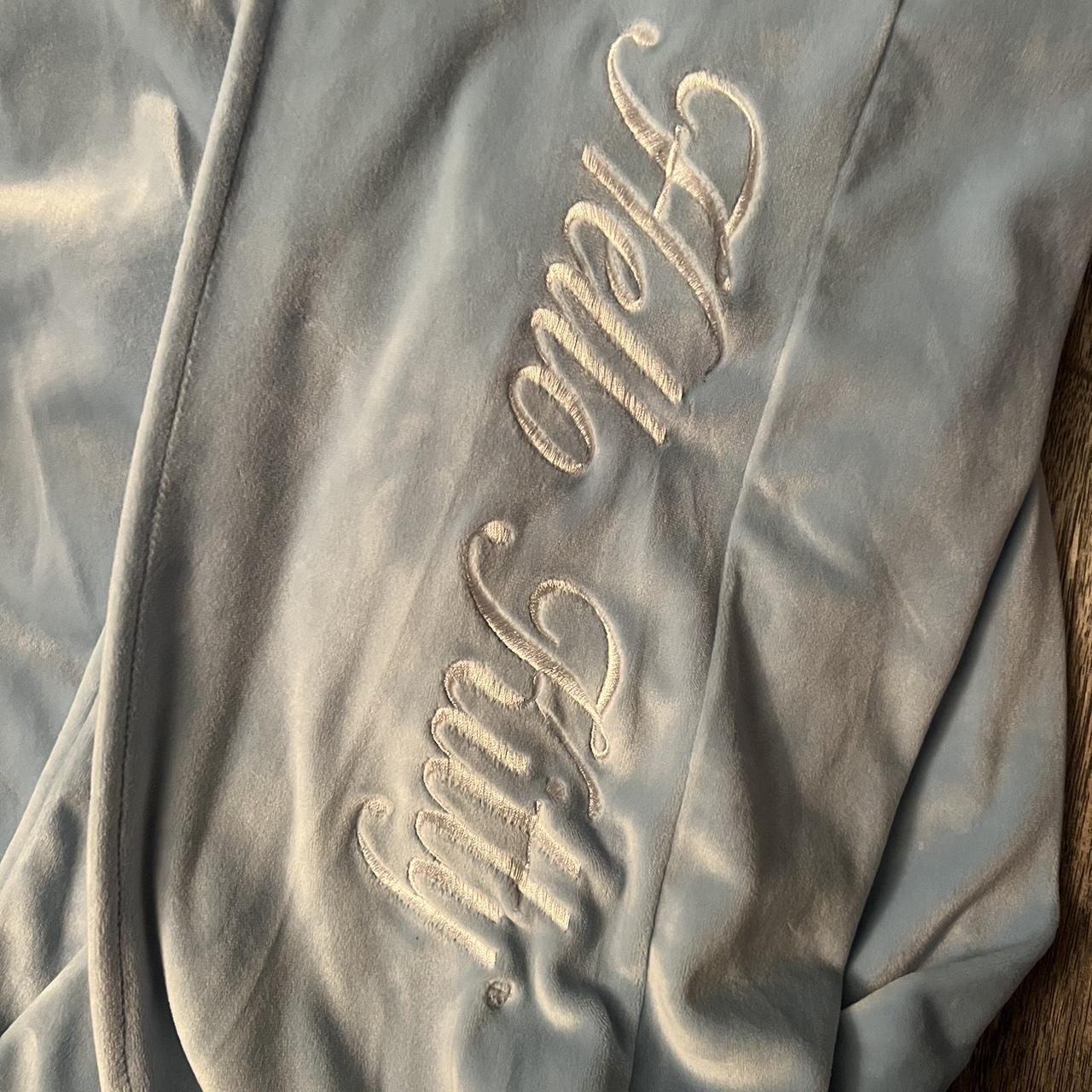 Brand New Hello Kitty baby blue velour pants plus... - Depop