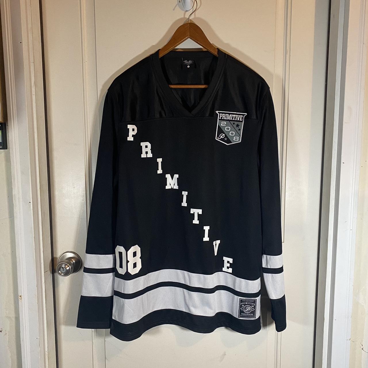 Black Primitive Hockey Jersey Tagged a... - Depop
