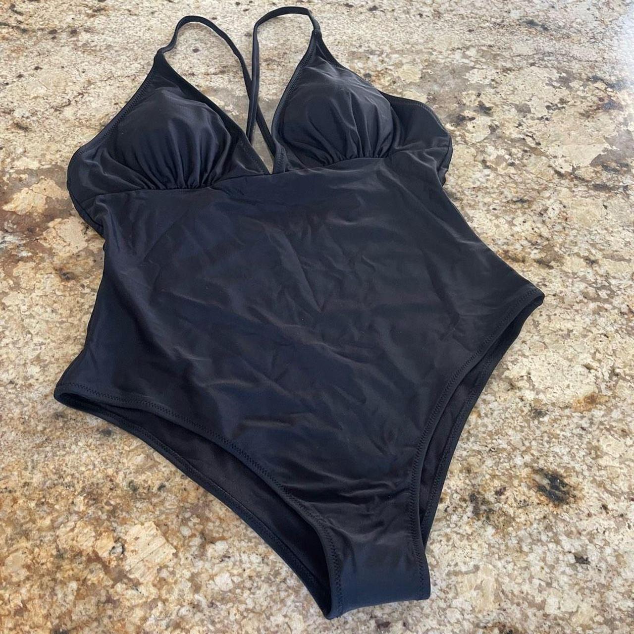 Womens Black Swimsuit One Piece Depop