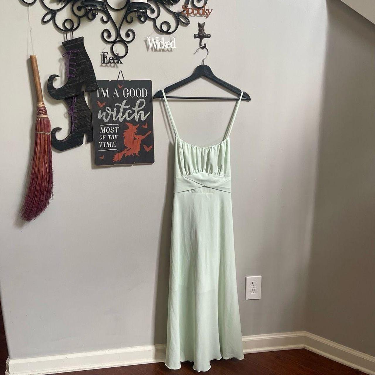 Mint green dress nwot size L Measurements are... - Depop