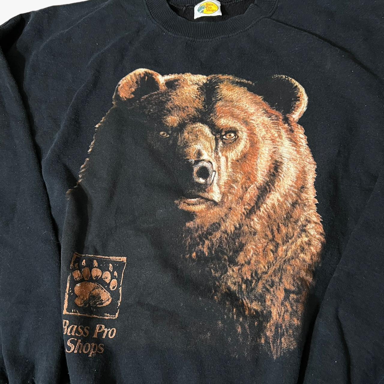 Essential vintage 90’s brown bear bass pro shop... - Depop