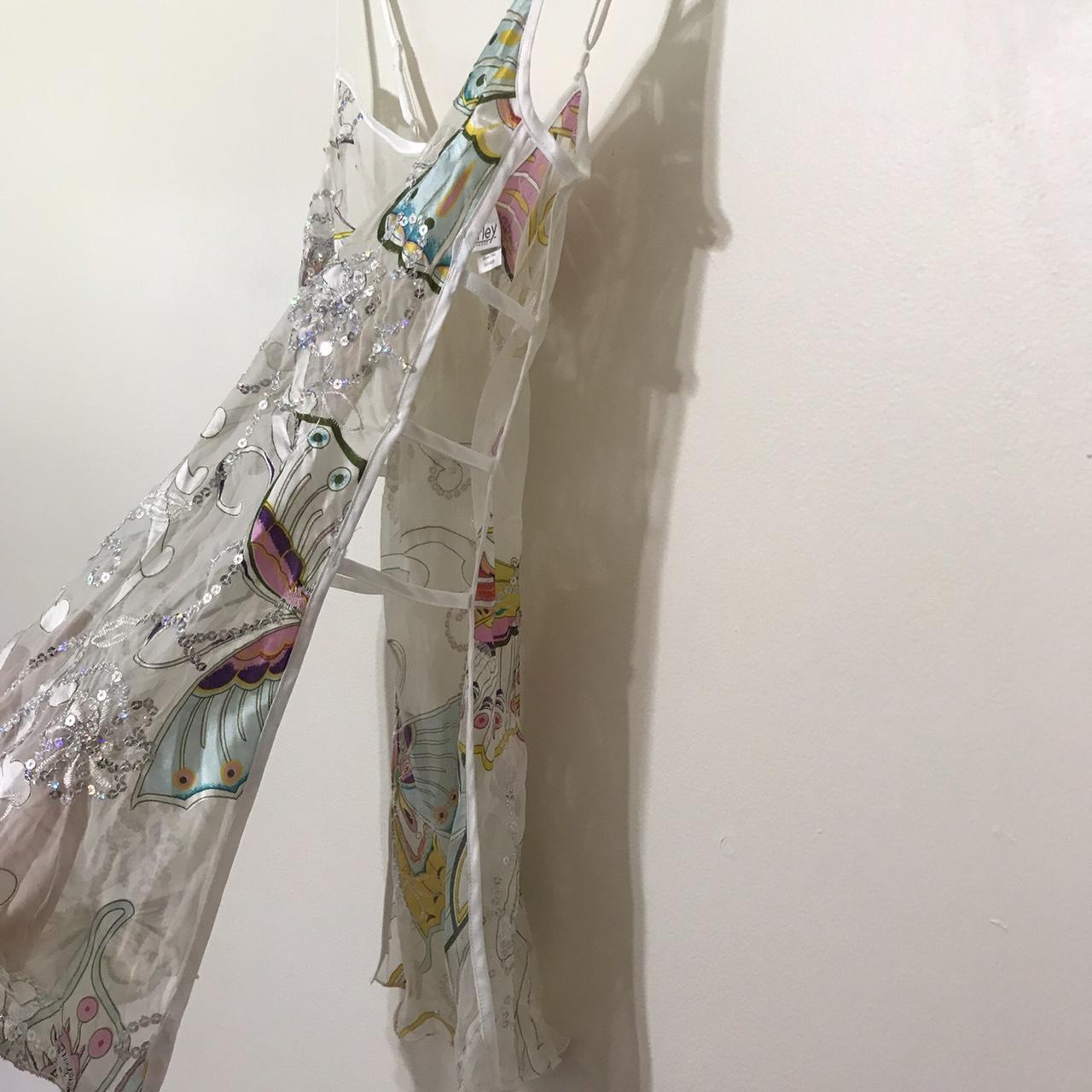 Vintage Shirley Of Hollywood Silk Butterfly Cutout... - Depop