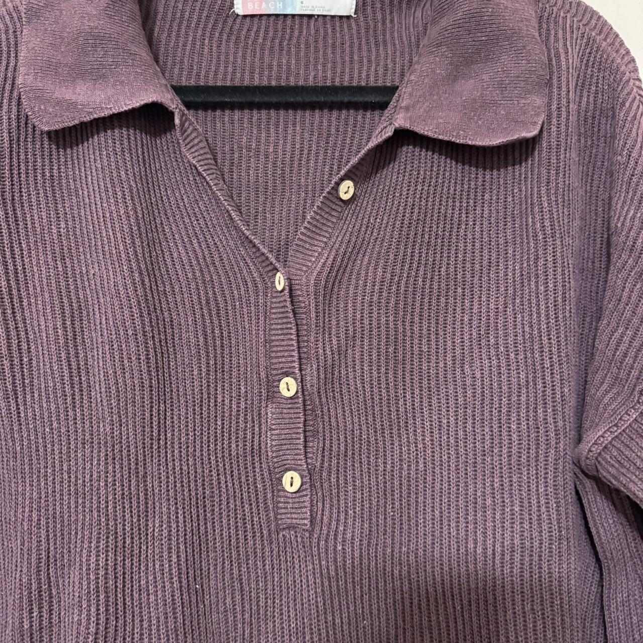 Free People Beach Picnic Henley Collared Sweater In... - Depop