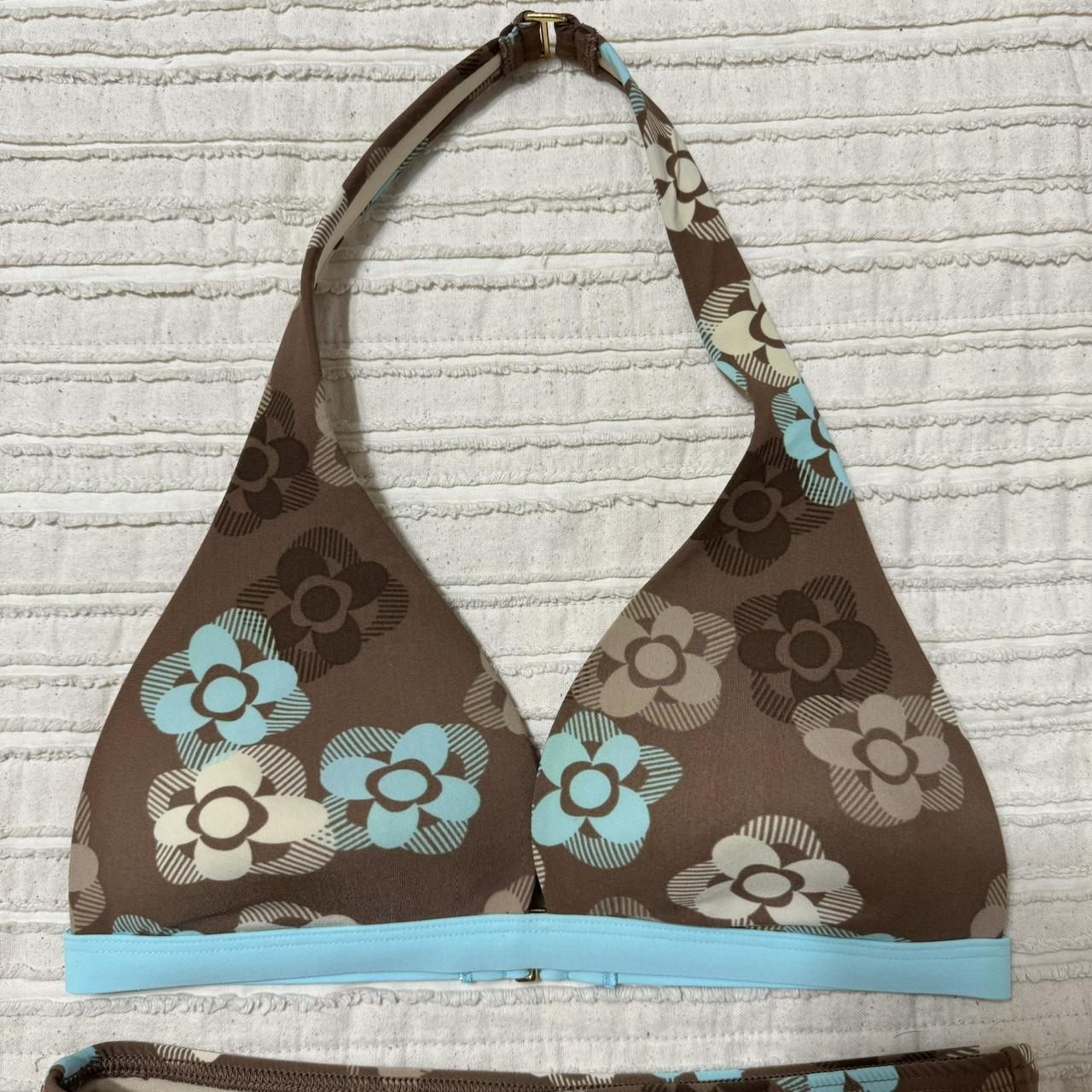 Y2K Victoria’s Secret High Cut Triangle Floral... - Depop