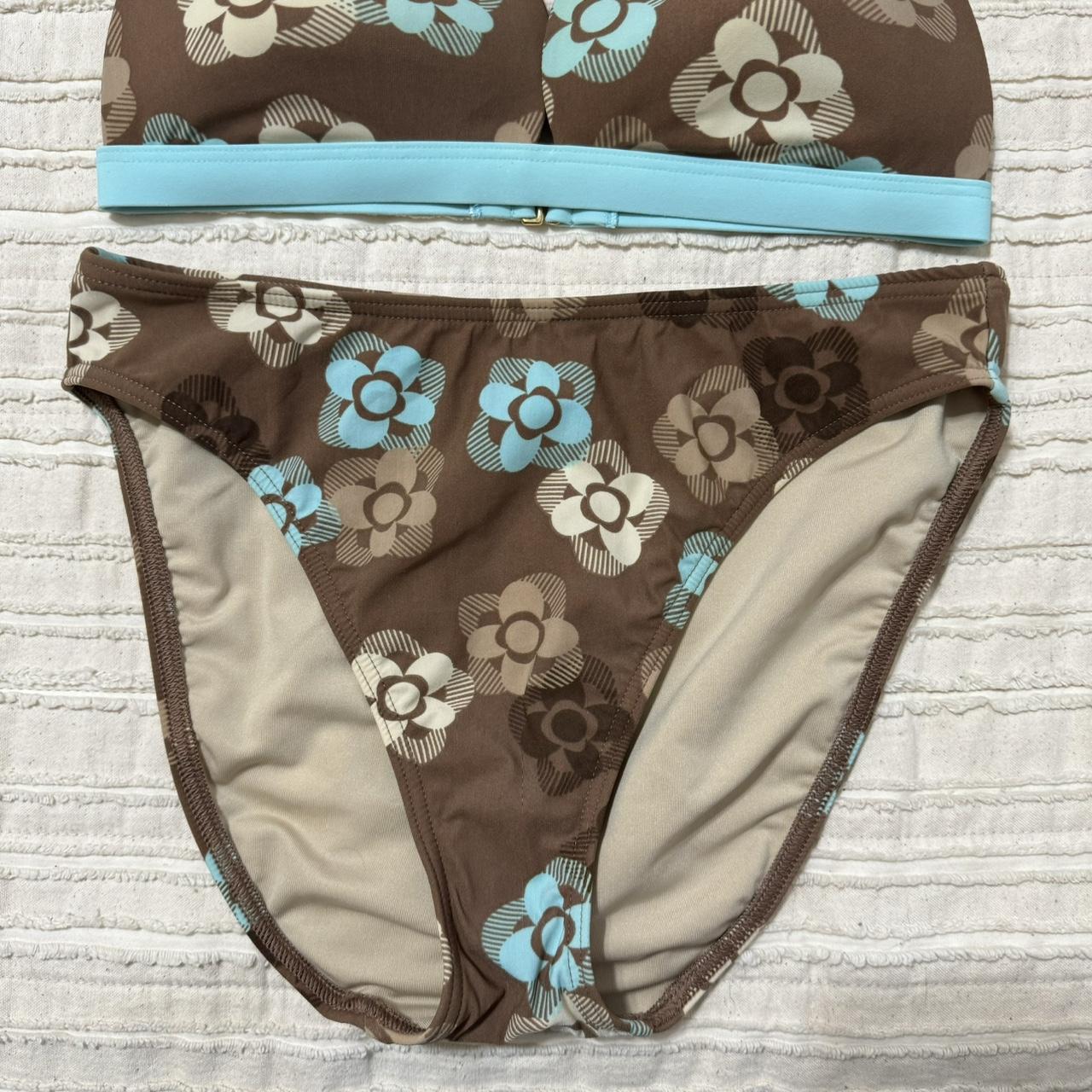 Y2K Victoria’s Secret High Cut Triangle Floral... - Depop