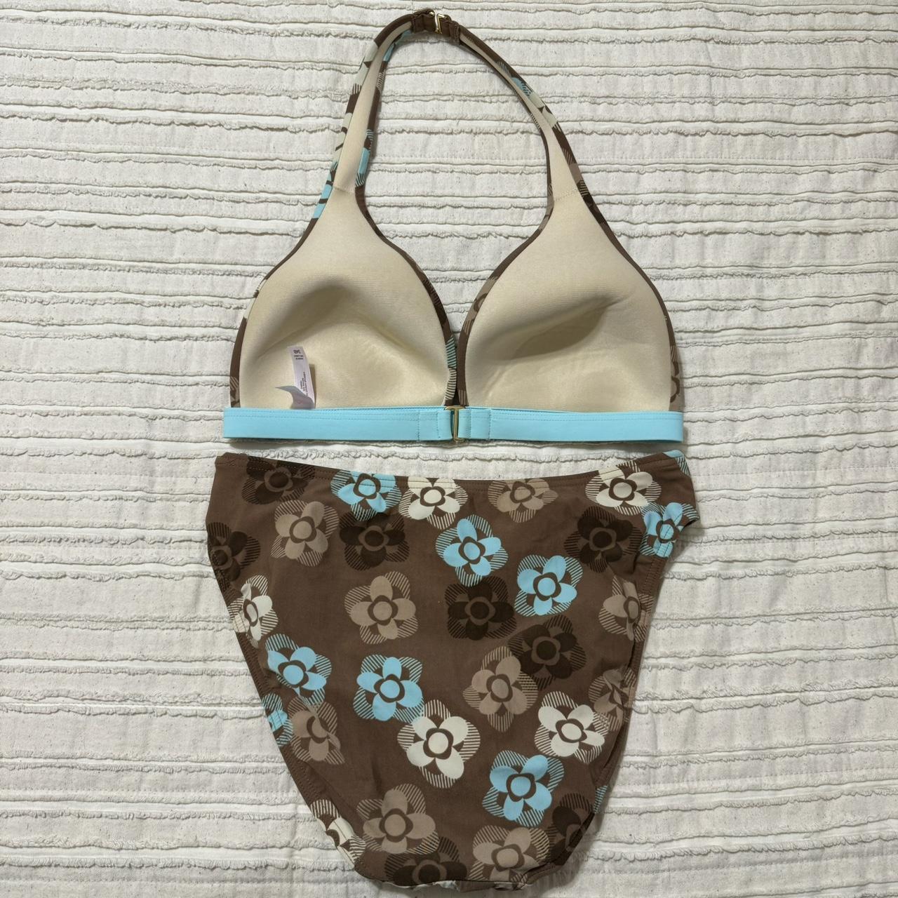 Y2K Victoria’s Secret High Cut Triangle Floral... - Depop