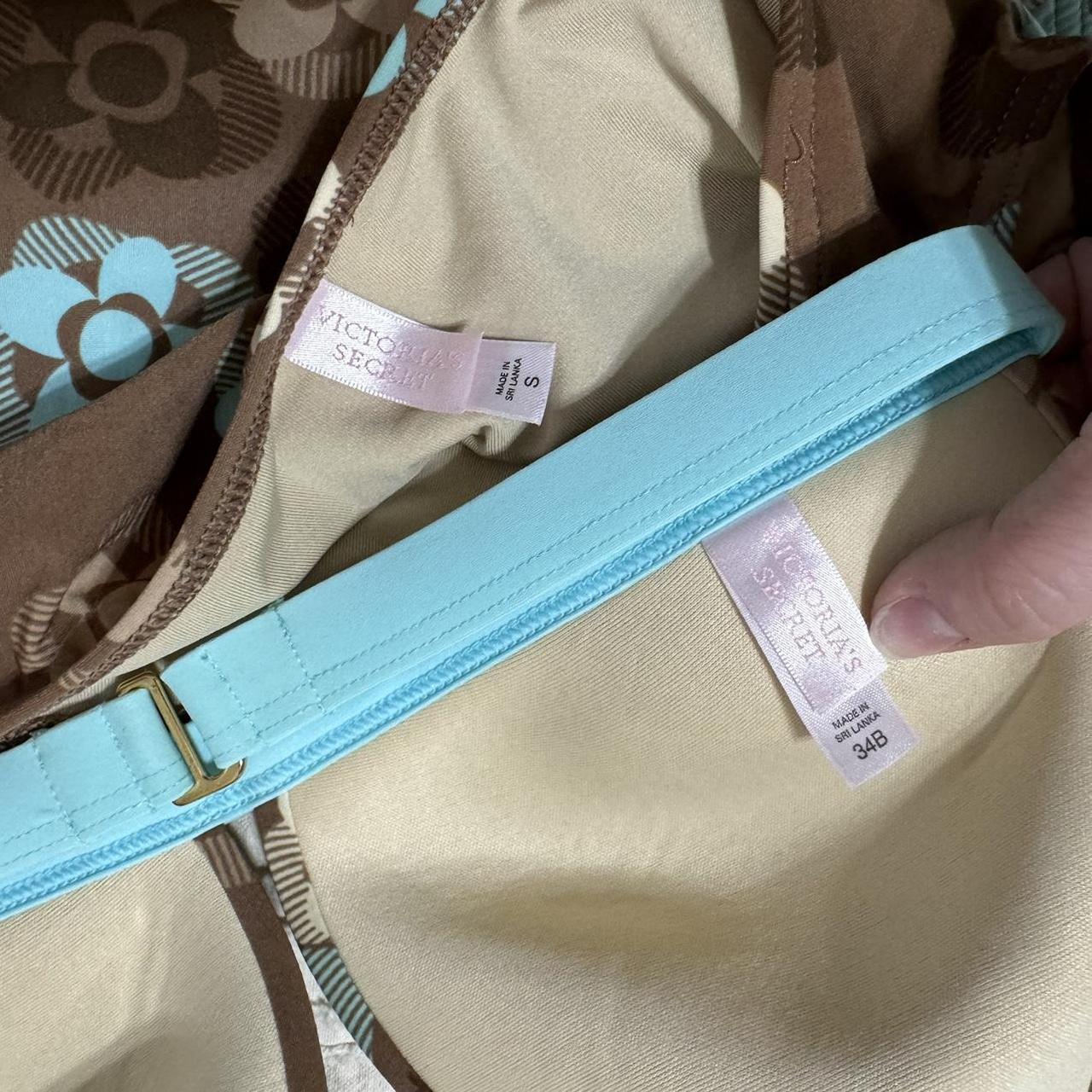 Y2K Victoria’s Secret High Cut Triangle Floral... - Depop