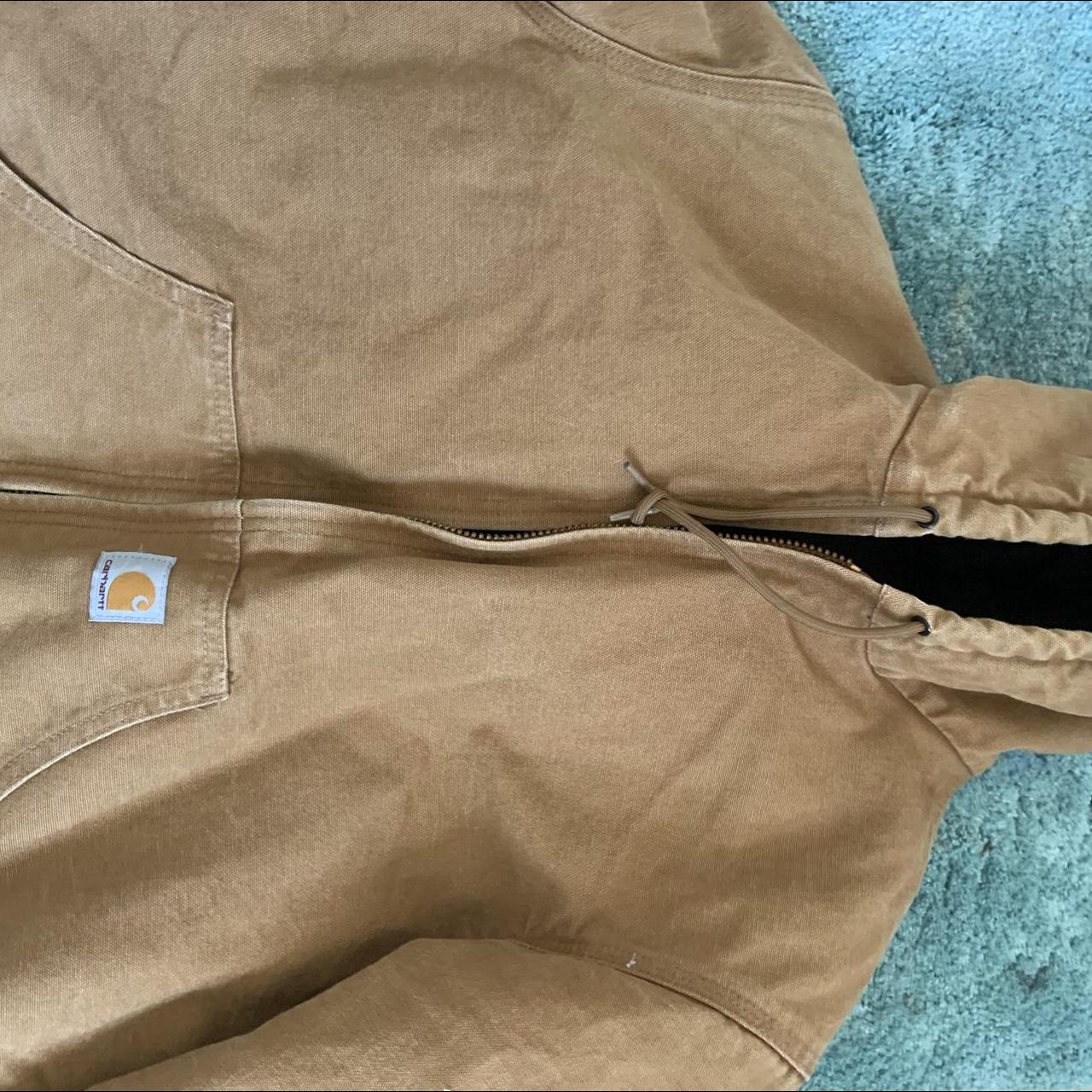 carhartt women’s jacket puffer with inside... - Depop