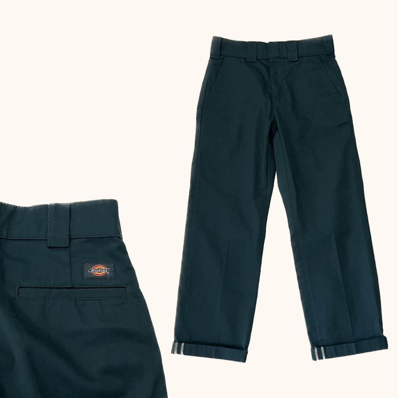 Dickies Twill Cuffed Work Pants, Forest Green... - Depop