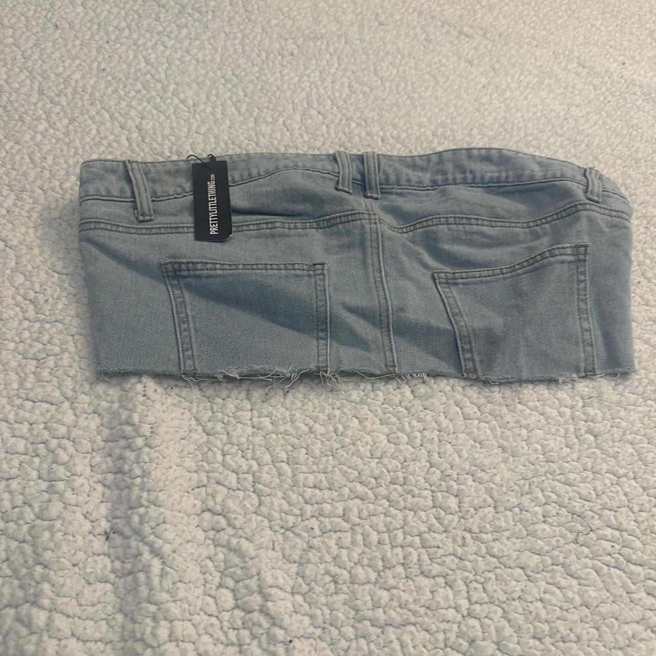 Large PLT denim tube top. never worn UK size 16 - US... - Depop