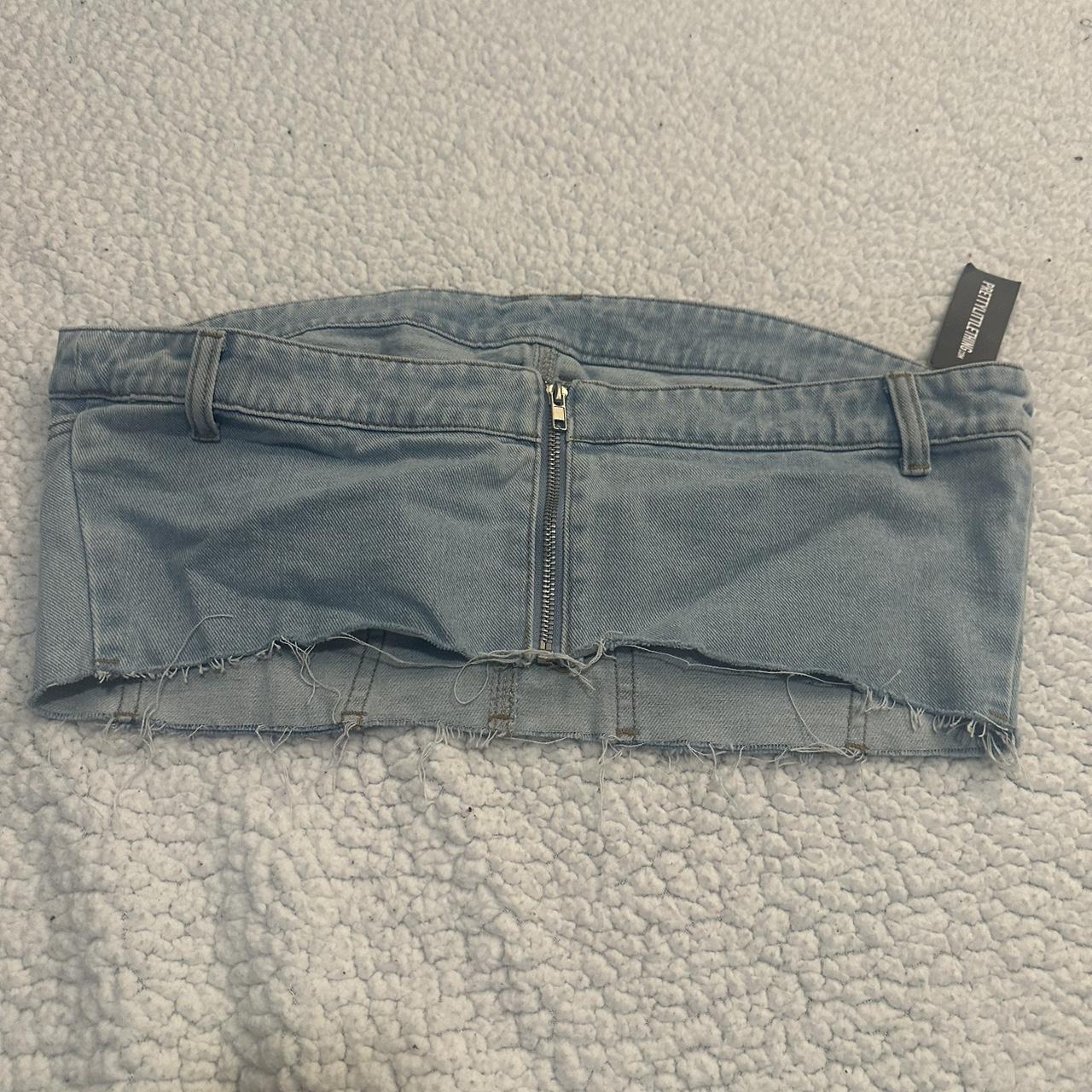 Large PLT denim tube top. never worn UK size 16 - US... - Depop