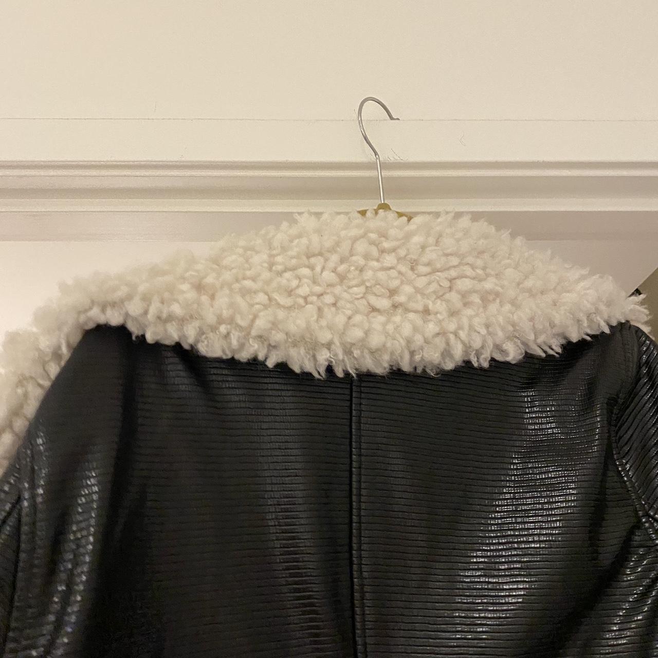 STAND STUDIO Linda faux shearling-trimmed faux... - Depop