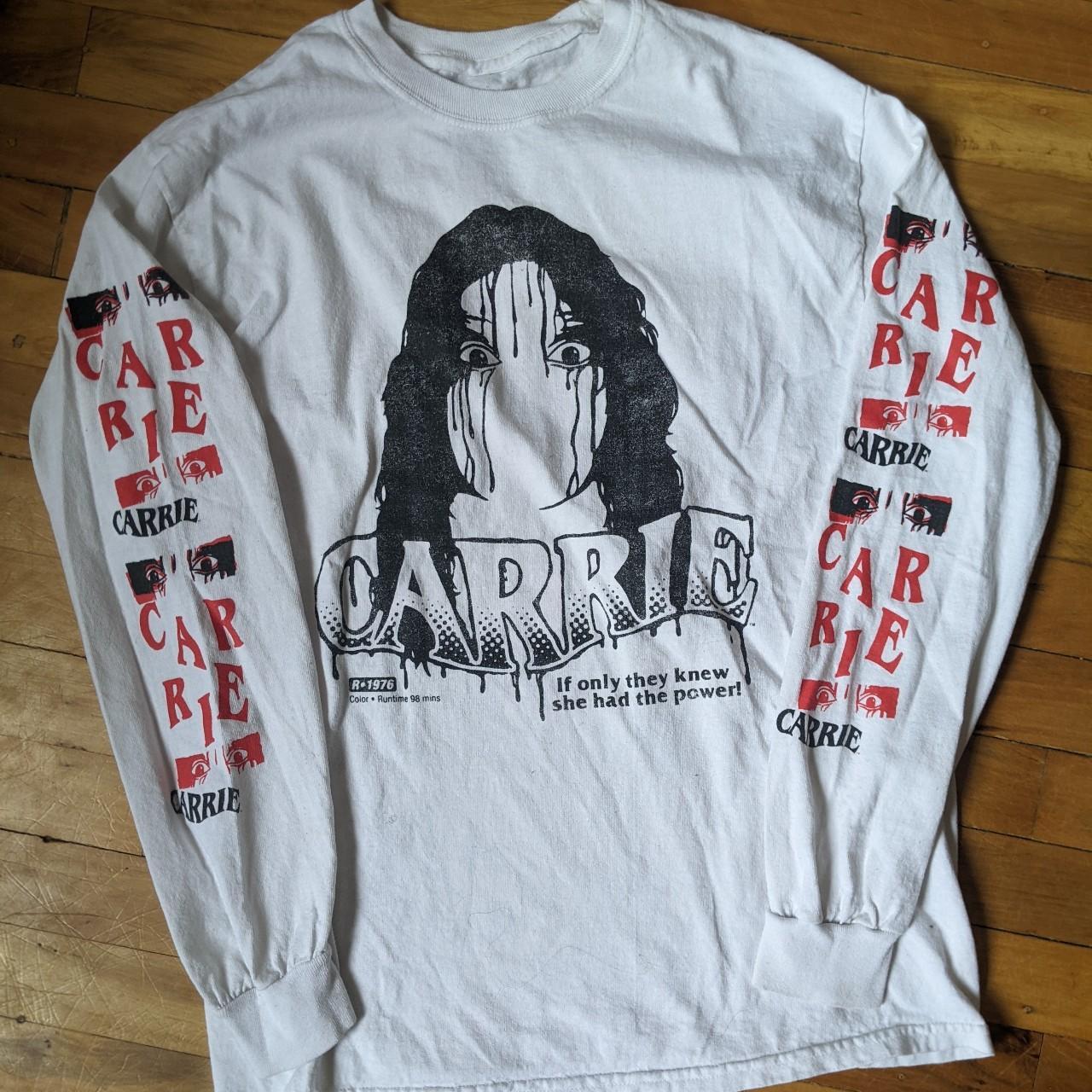 Carrie Shirt Long sleeve white shirt with front and... - Depop
