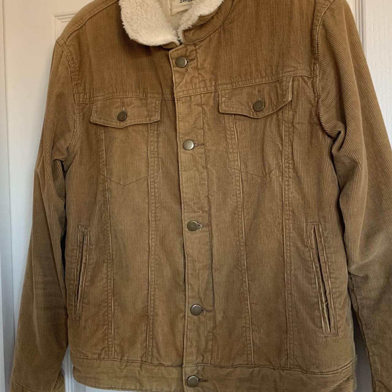 Men’s fleece lined corduroy jacket SWELL Size... - Depop